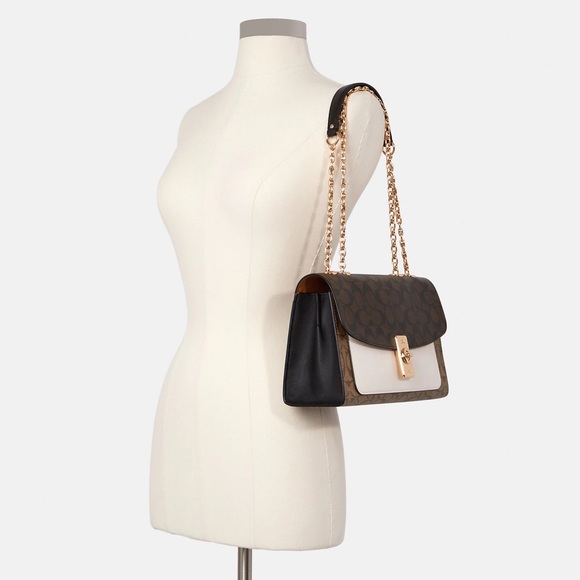 Coach | Bags | Coach Lane Shoulder Bag In Blocked Signature Canvas ...